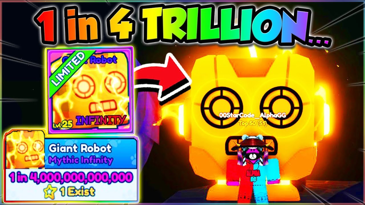 (1 in 4 Trillion) THE ONLY *MYTHIC* GIANT ROBOT in Bubblegum Simulator ...