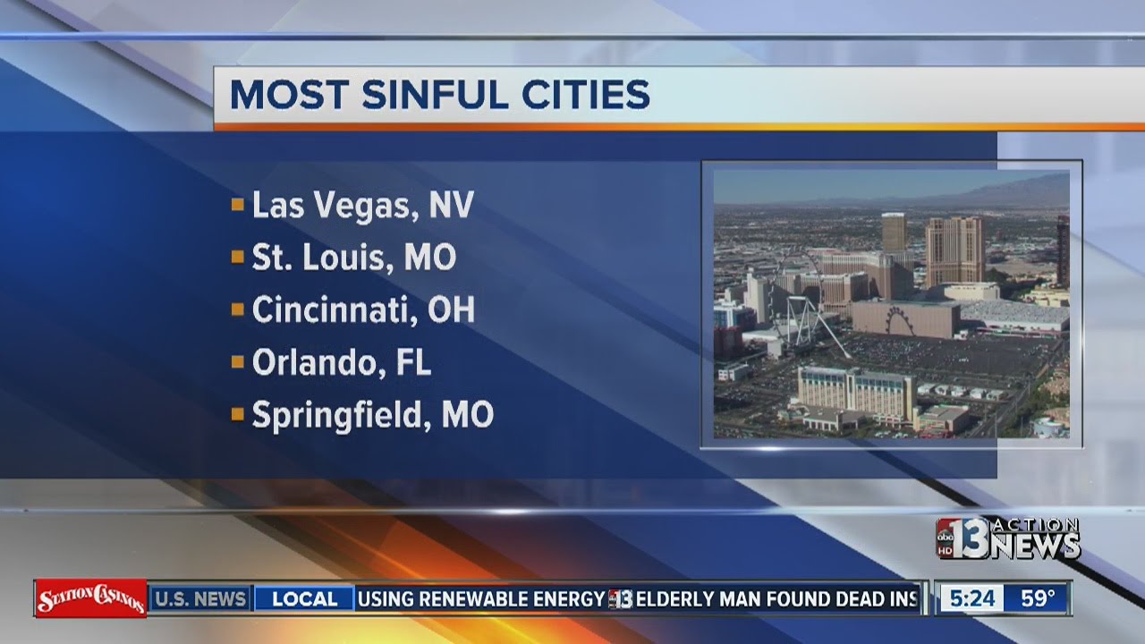 Las Vegas named 'Most Sinful City' in 2016 - YouTube