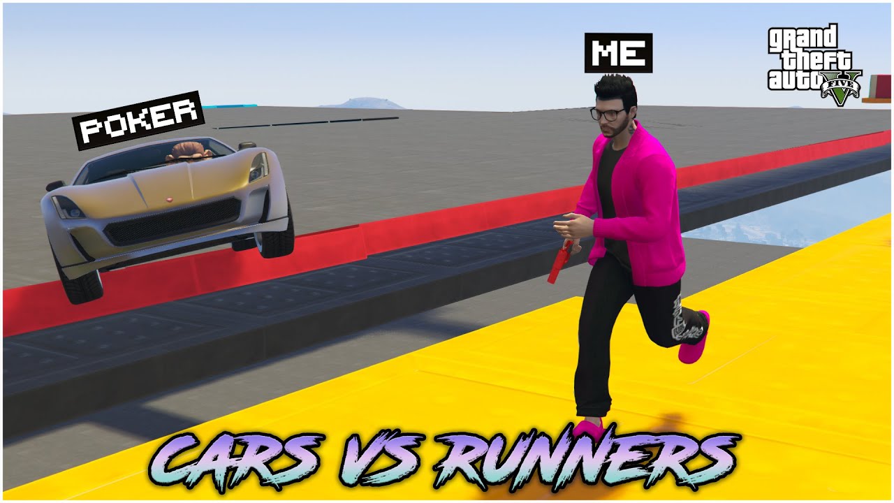 Cars Vs Runners | Full To Full Fun | GTA5 In Telugu | The Music Boy ...