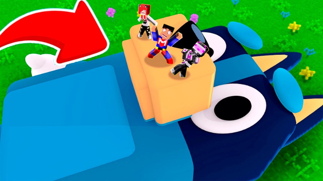 ENTRAMOS DENTRO DE BLUEY EN MINECRAFT TROLL 😱 - YouTube