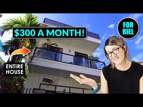 We rented this house for $300 a month in Siem Reap, Cambodia! #forriel