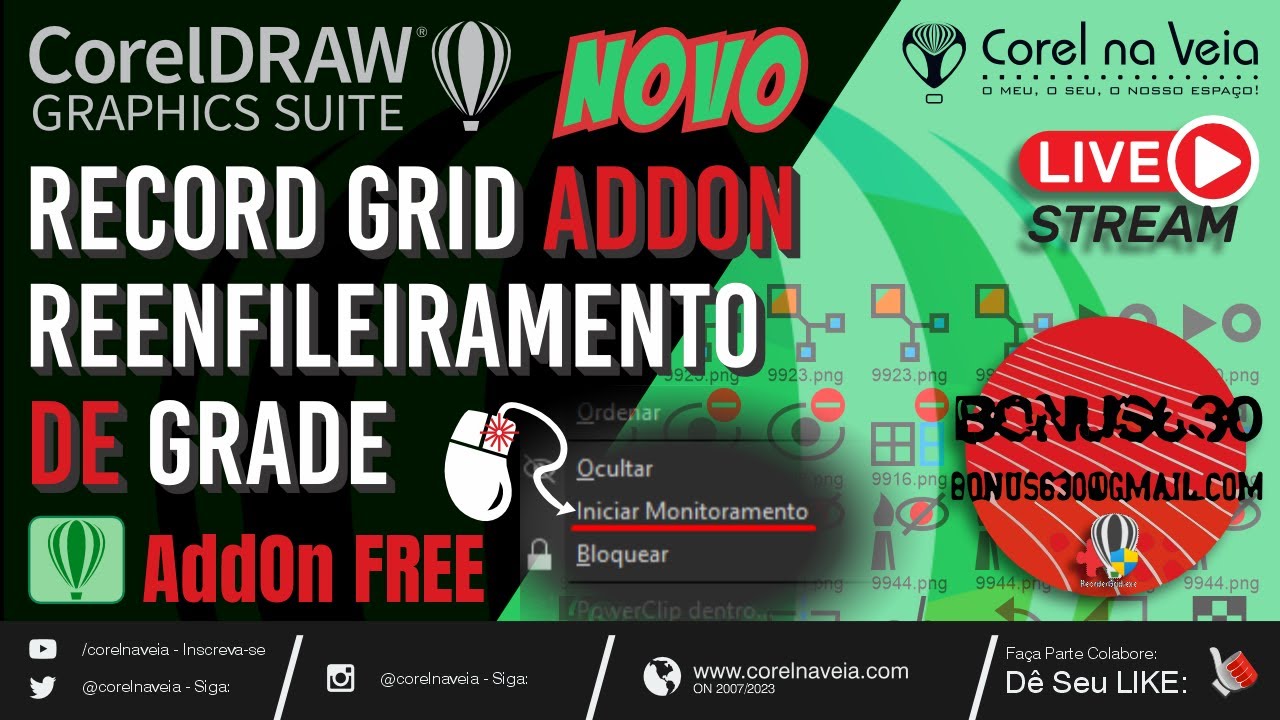 Novo Record Grid AddOn For CorelDRAW Reenfileiramento de Grade ...
