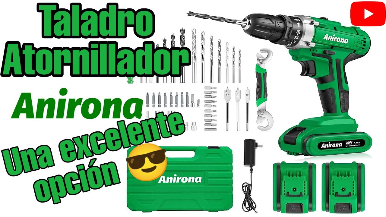 TALADRO ATORNILLADOR PROFESIONAL ANIRONA - YouTube