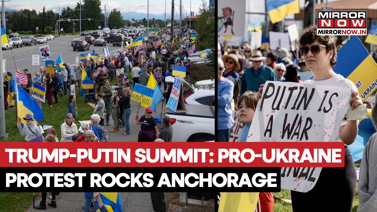 Pro-Ukraine Protest Breaks Out In Anchorage Ahead of Trump-Putin Summit ...