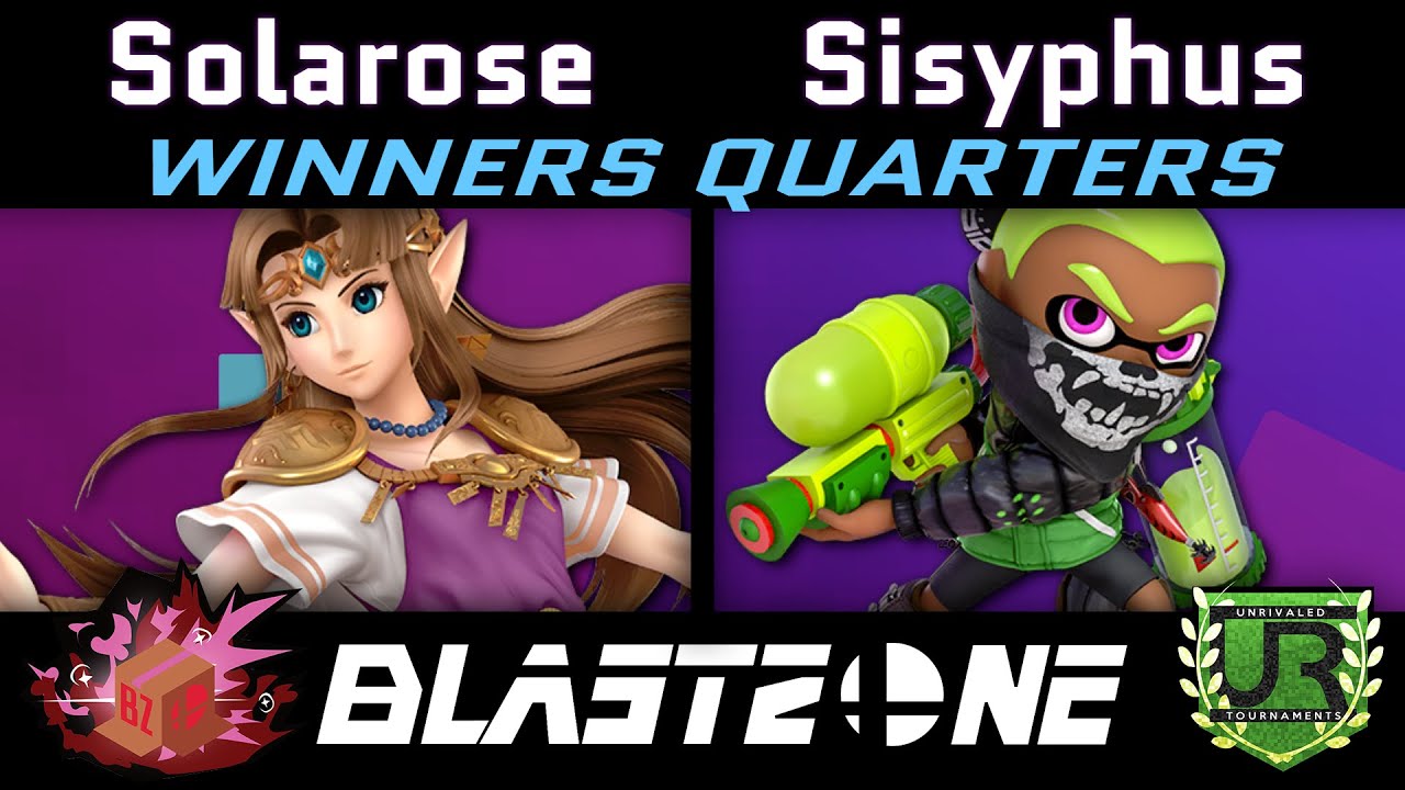 Solarose (Zelda) vs Sisyphus (Inkling) Blast Zone 105 WINNERS QUARTERS ...