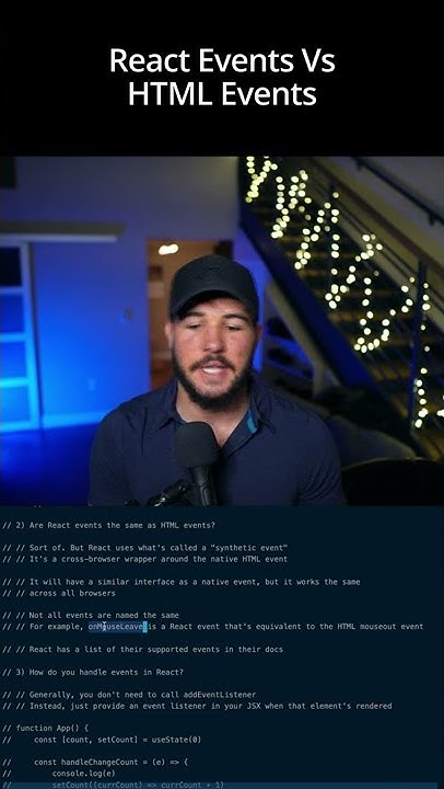 React JS Events Vs HTML Events Explained - YouTube