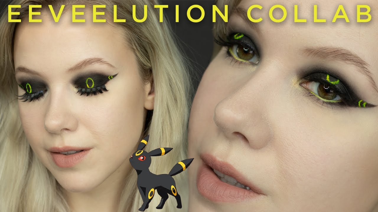 Pokemon Umbreon Makeup Look | 9 Way Eeveelution Collab - YouTube