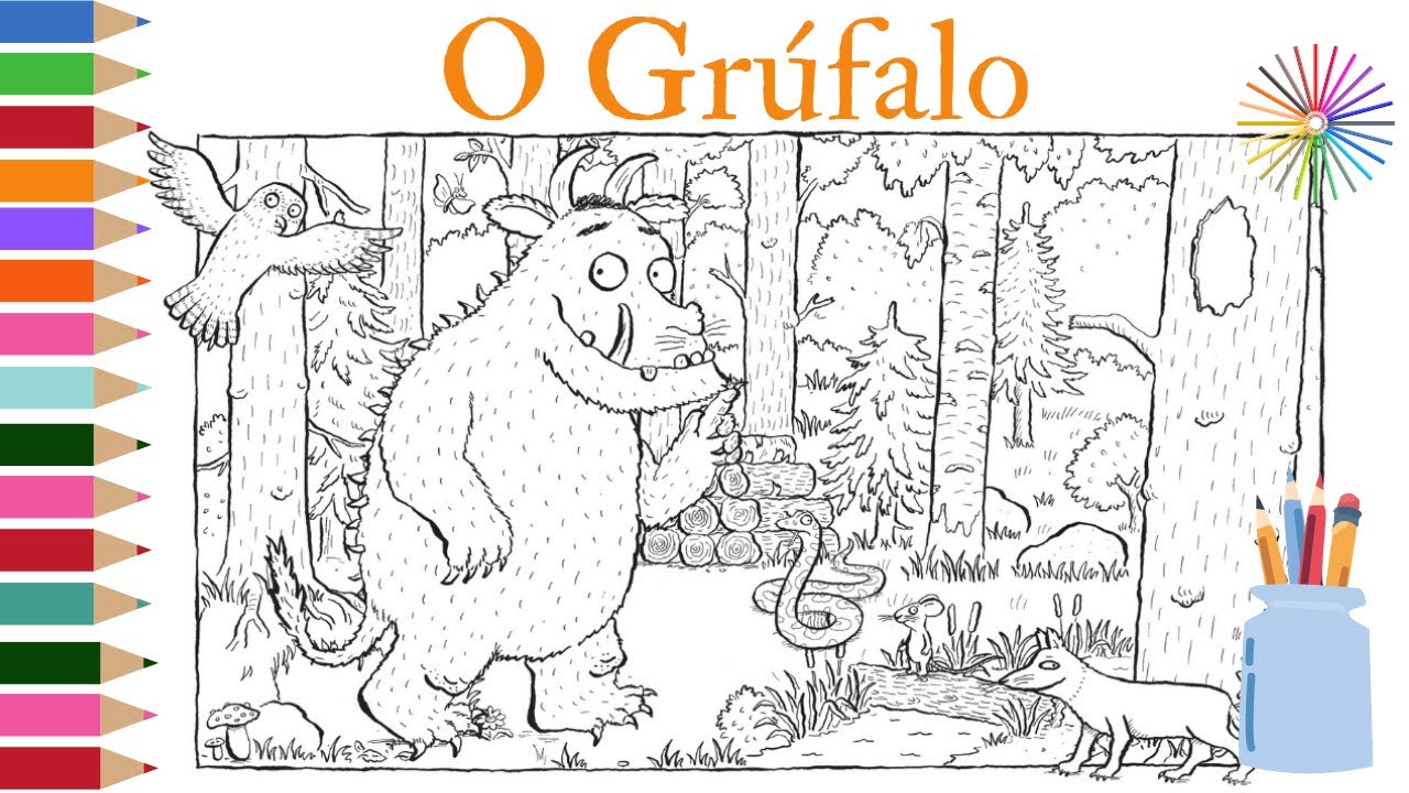 O Grúfalo | história infantil contada e colorida| histórias para dormir ...