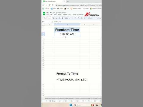 Generate Random Time in Google Sheets - Excel Tips and Tricks - YouTube