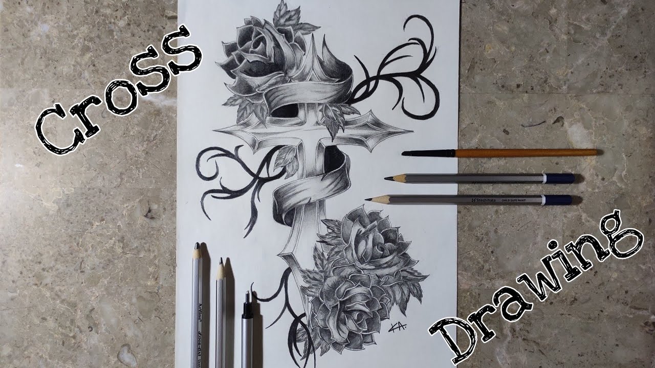 Cross Drawing | Kyara Art - YouTube