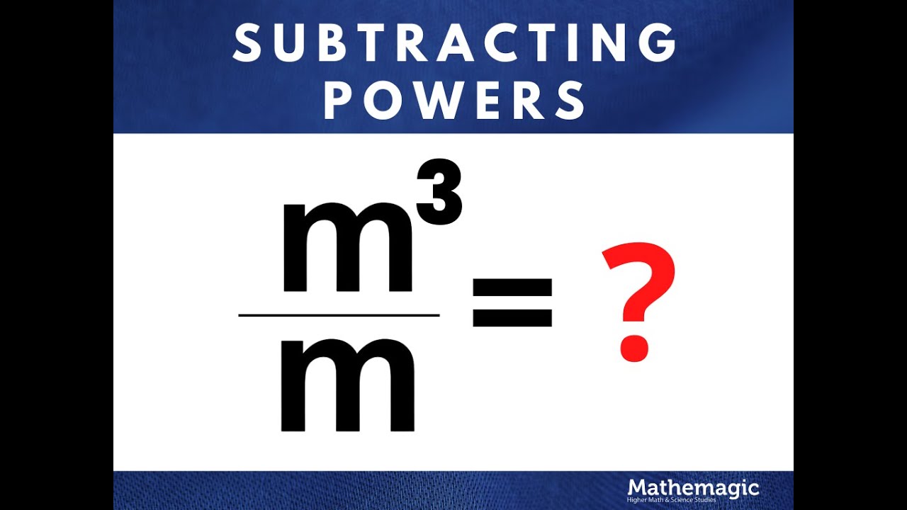 SUBTRACTING EXPONENTS MADE EASY! | Part 1 | FOLLOW ALONG | MATHEMAGIC ...