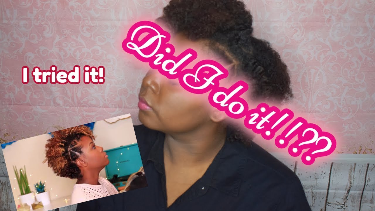 I Tried Following Iknowlees Hair Tutorial Naturallyfabie Youtube