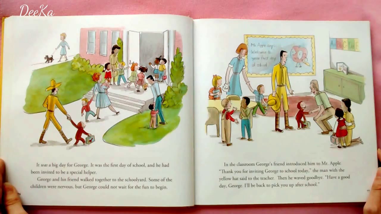 Curious George's First Day of School (read along) - YouTube