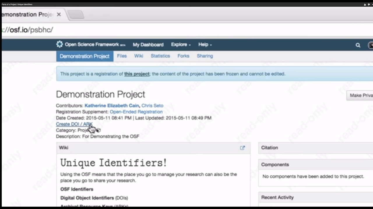 Parts Of A Project Unique Identifiers Youtube