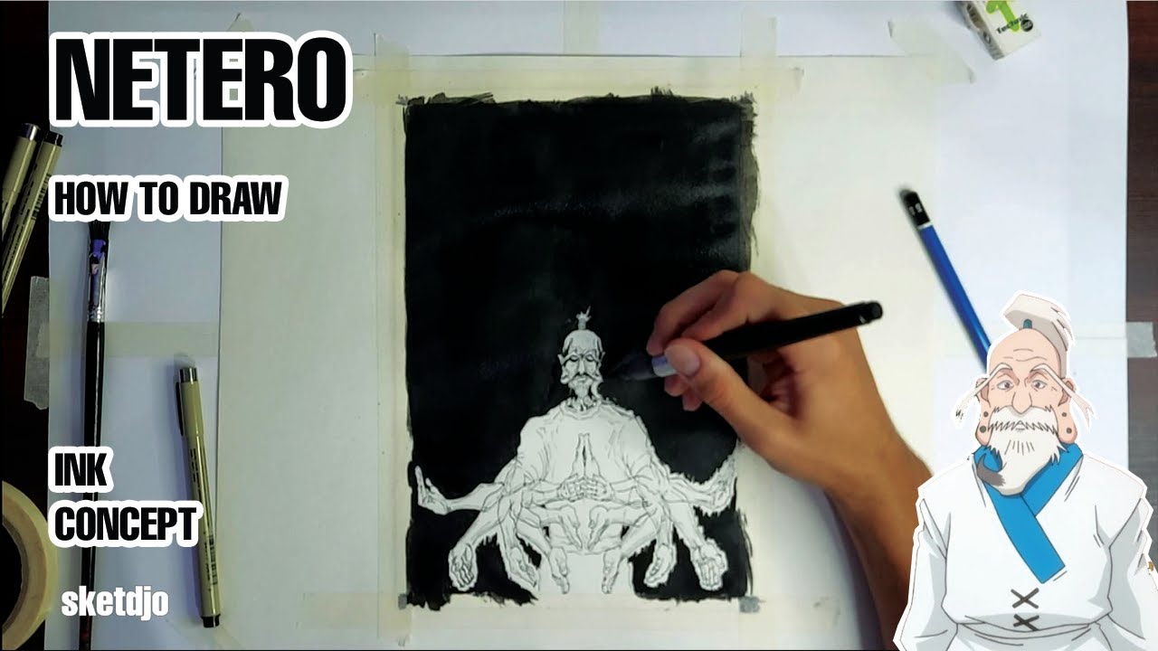 HOW TO DRAW NETERO | 4K | HXH | HUNTERXHUNTER | ANIME | MANGA | INK ...
