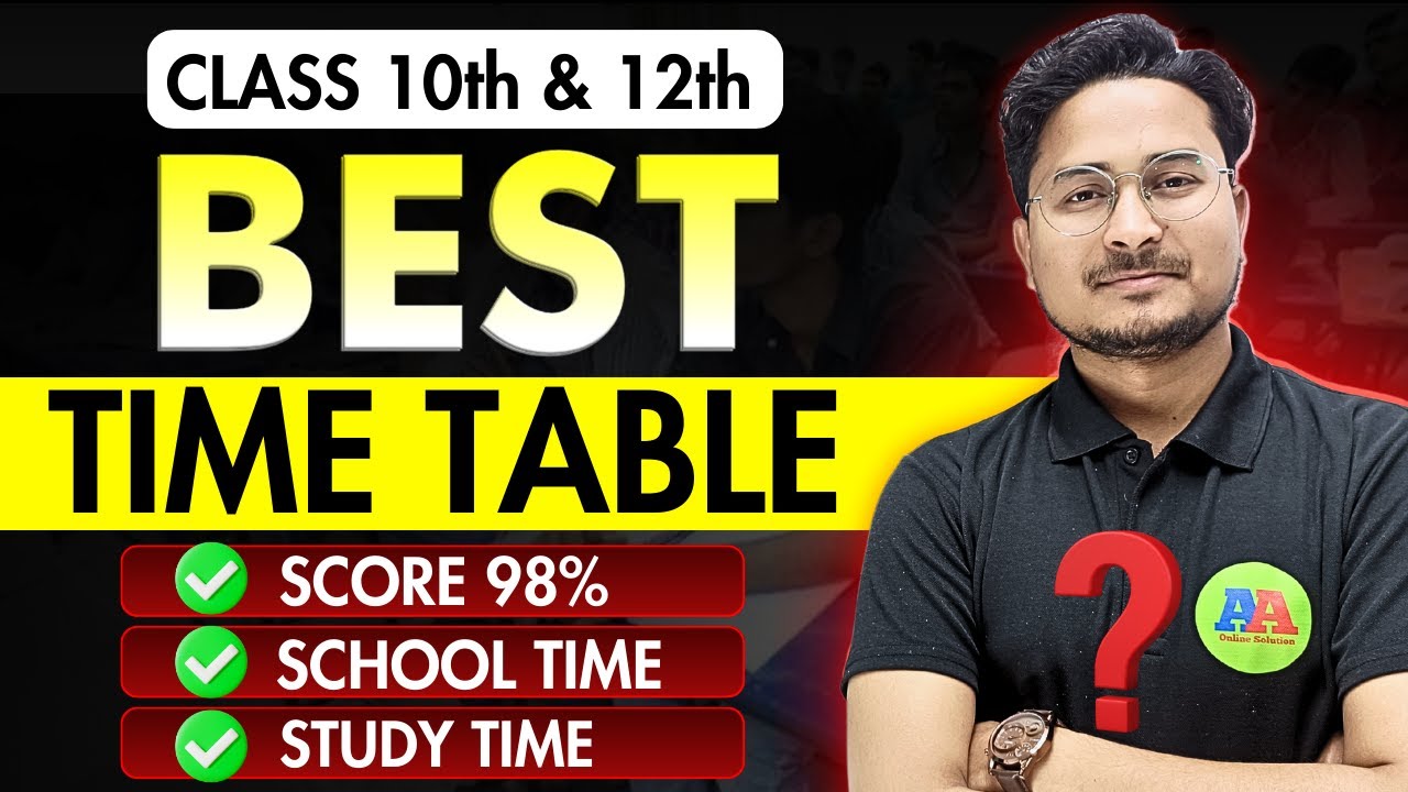 Topper’s Timetable for Class 9th & 10th🔥| Follow this to Score 95% ...