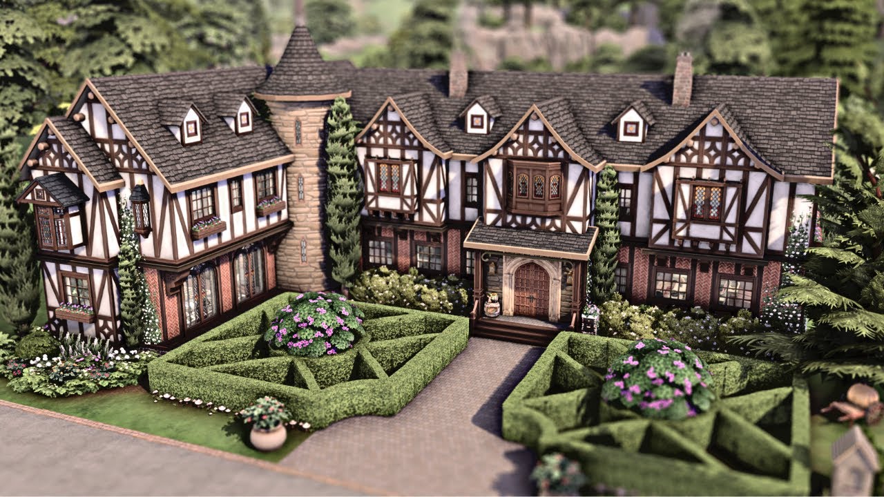 Modern Sims 4 Tudor Houses Contemporary Tudor Mansion | The Simposium