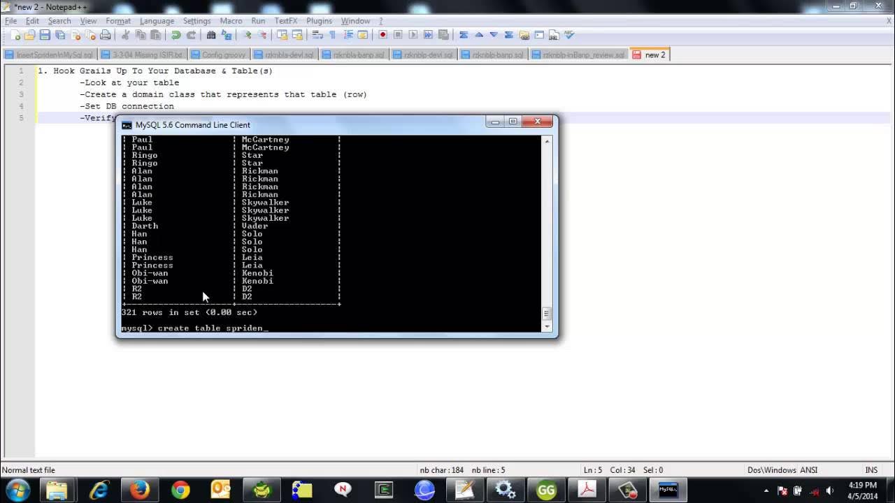 Simple Grails Application 01 - Analyzing Table From MySQL DB - YouTube