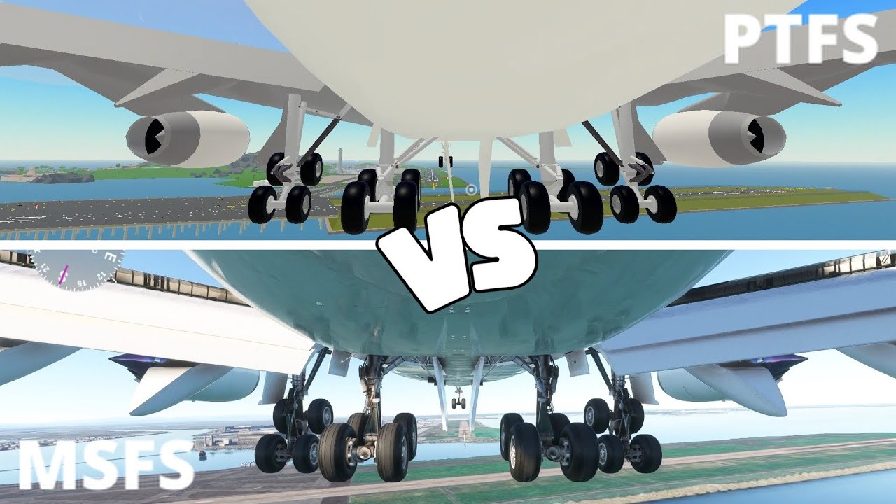 MSFS vs PTFS 747 Landing at Tokyo - YouTube