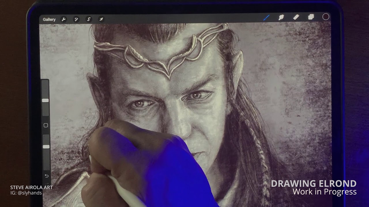 Drawing Lord Elrond (WIP) - YouTube