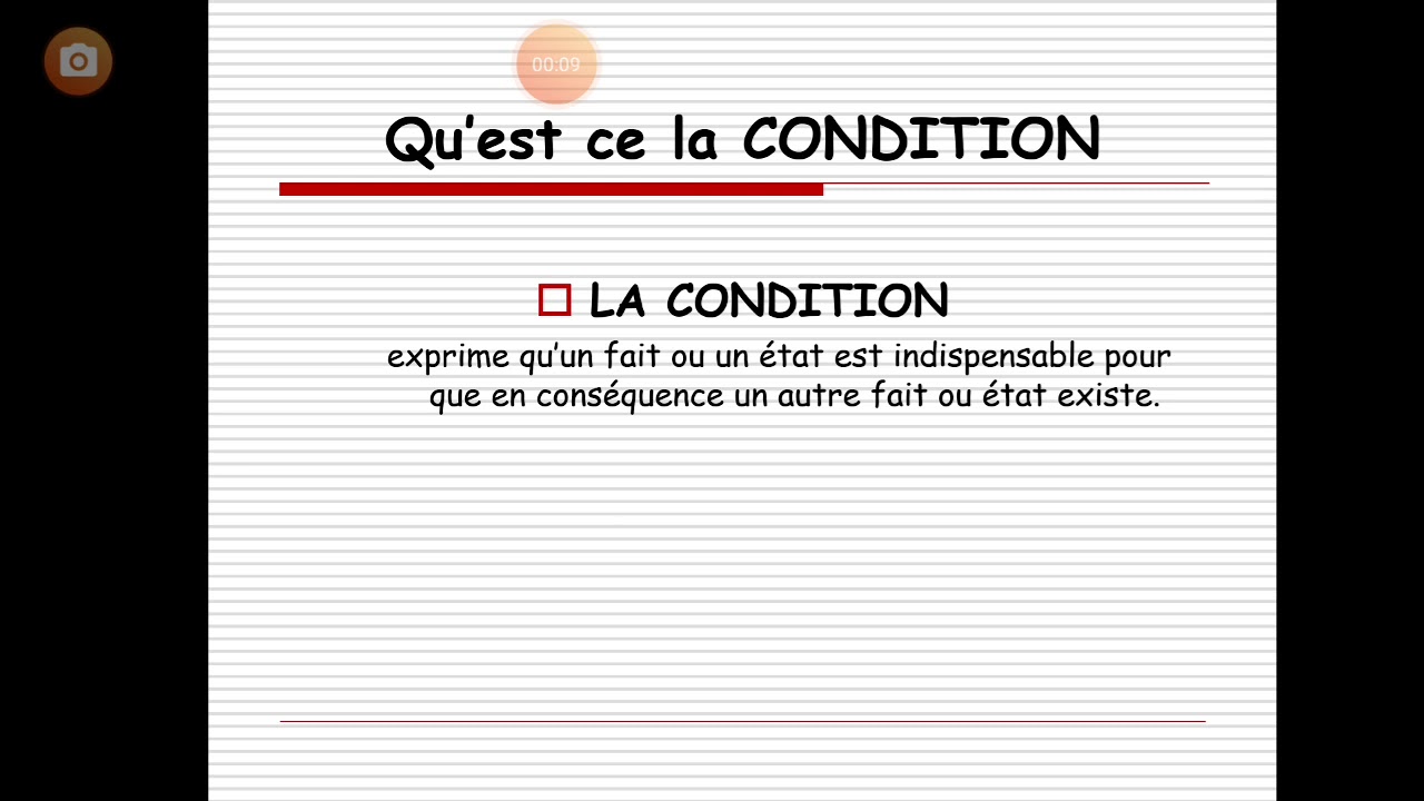 L'expression de la condition - YouTube