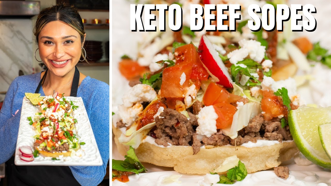 KETO BEEF SOPES! How to Make Sopes with Ground Beef - YouTube