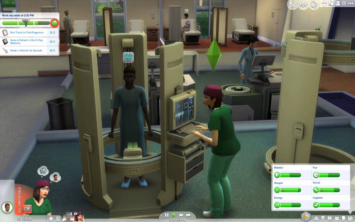 Sasha's Xray Skills | Perry Gameplay Bonus 6a | The Sims 4 Get to Work ...