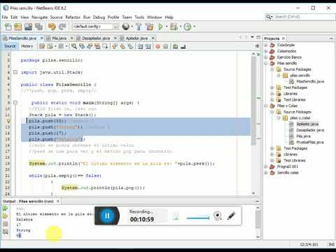 Pilas y Colas en Netbeans JAVA - YouTube