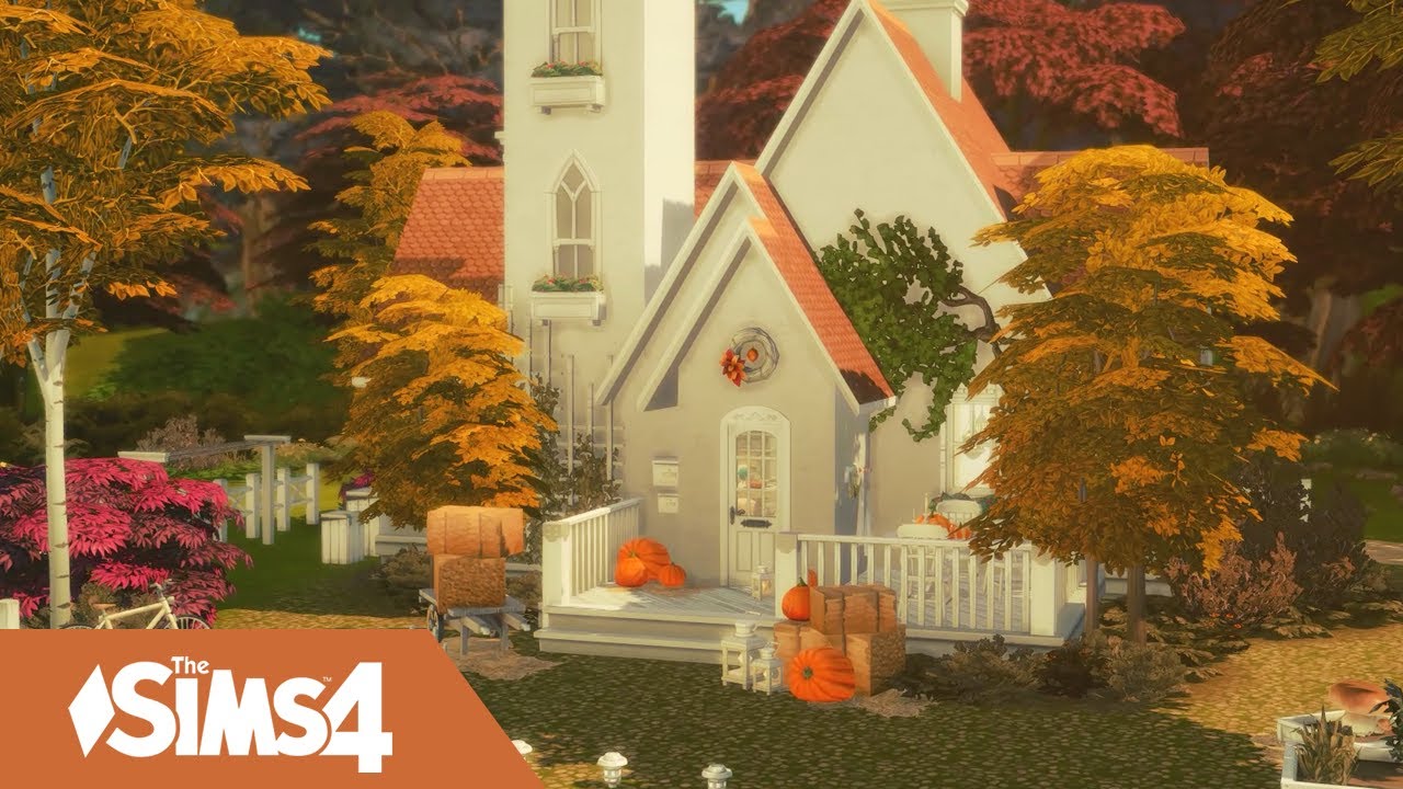 Sims 4 Cozy Autumn Pumpkin Cottage 🎃🍂 | Whimsical Stop Motion Build ⏩ ...