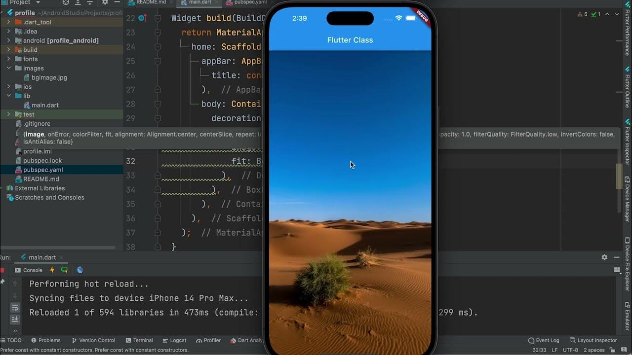 Set background image to Flutter App | Dart | Android Studio. - YouTube