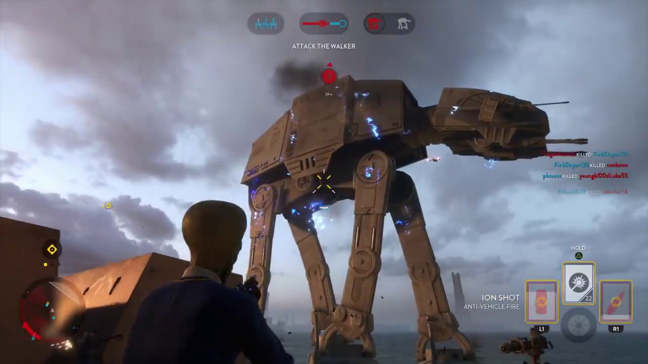 AT-AT Destroyed - YouTube