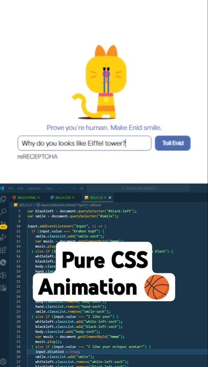 Make Enid Smile CAPTCHA CSS Animation - YouTube