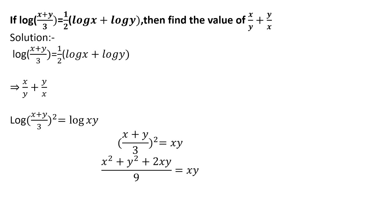 If Log then Find The Value Of YouTube if-log-then-find-the-value-of-youtube