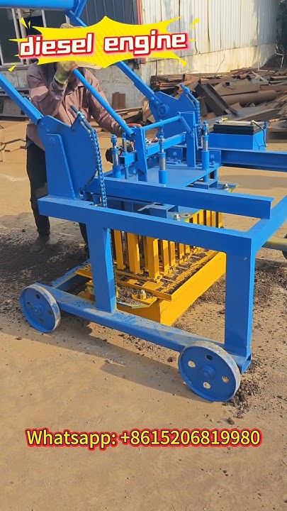 cheap small diesel engine power concrete cement hollow block making ...