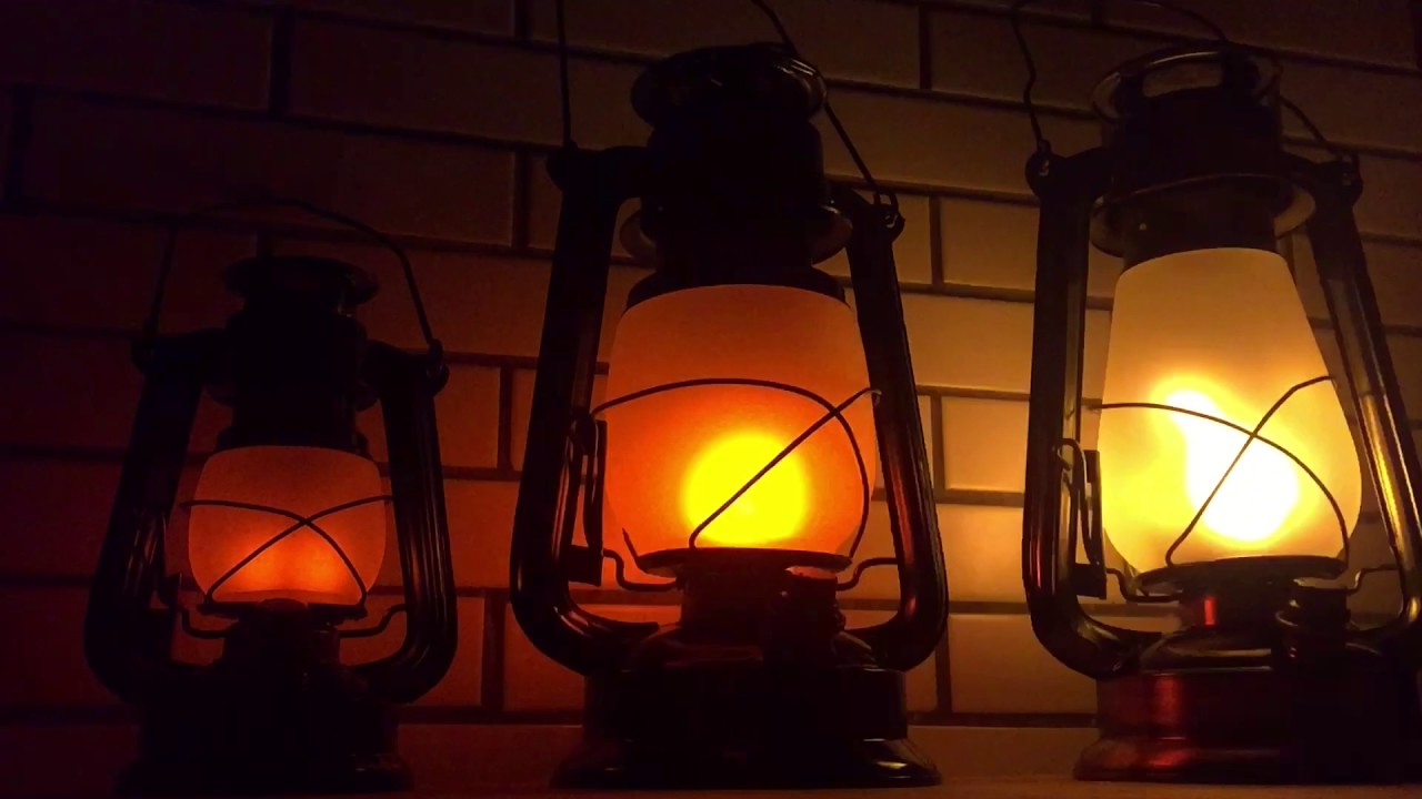 LED dynamic flame Kerosene lamp - YouTube