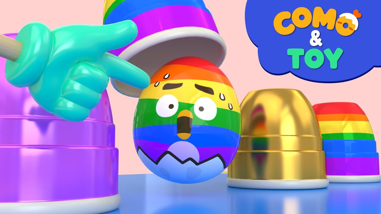 Como | Funny Cup Trick 3 | Learn colors and words | Cartoon video for ...