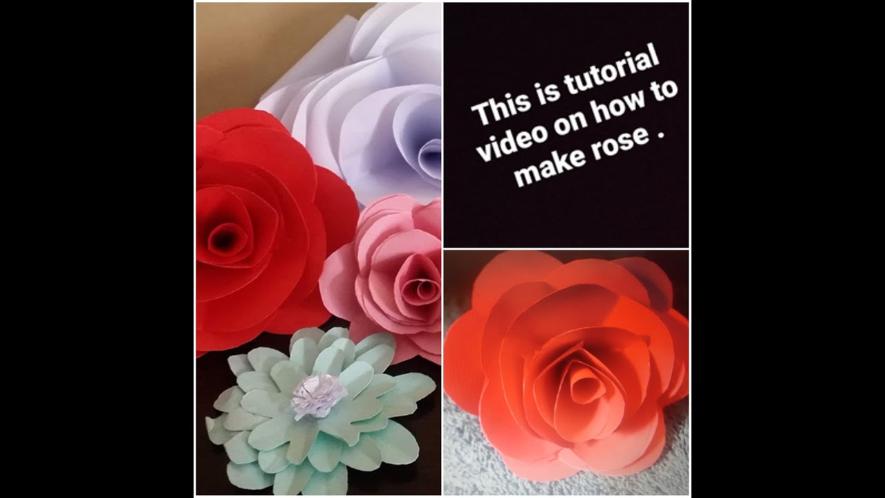 How to make 3D rose(flower) out of paper DIY. - YouTube