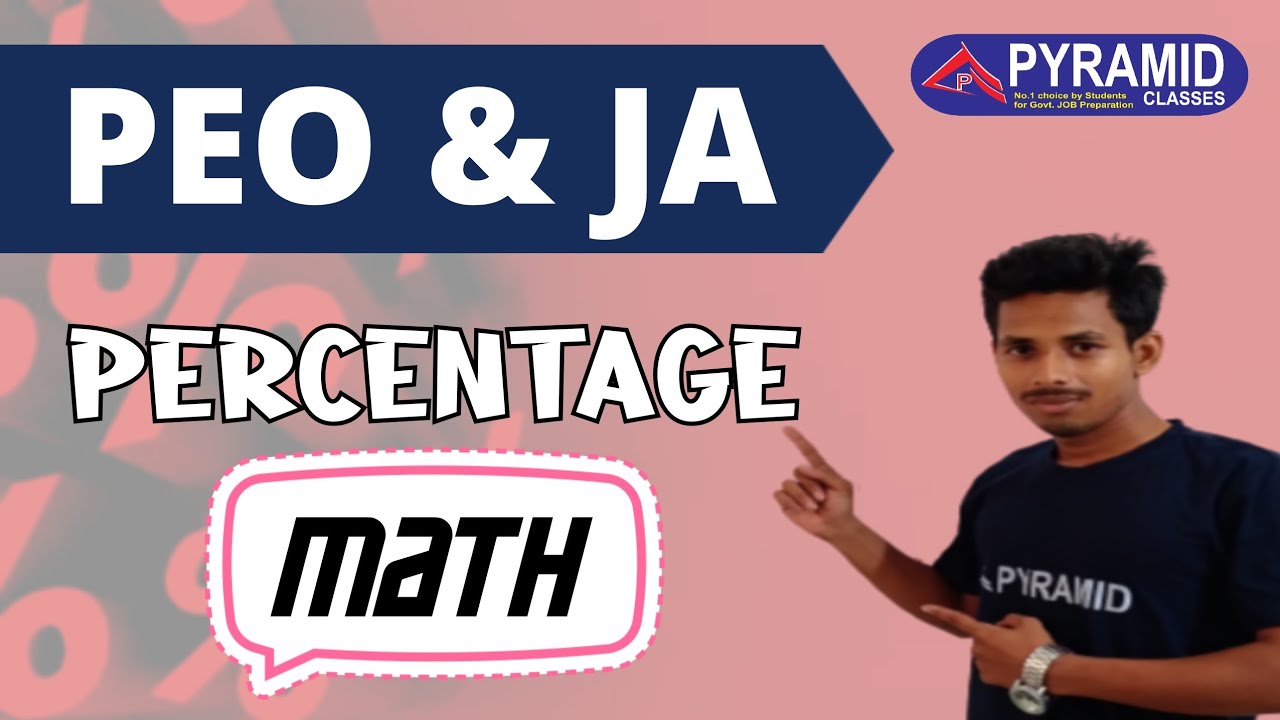 Math | percentage | PEO & JA | All competitive exams 2023 | Odisha Police SI ...