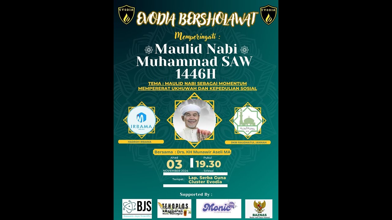 LIVE PERINGATAN MAULID NABI MUHAMMAD SAW EVODIA BERSHOLAWAT - YouTube