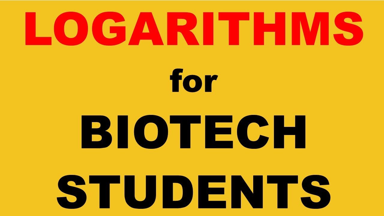 MATHS for Bio students| logarithm | | MSc ENTRANCE Coaching - YouTube