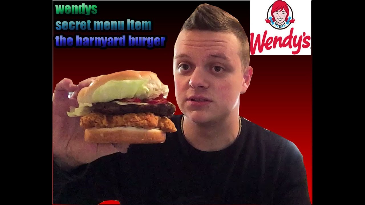 Food Review: Wendy Secret Menu Item Barnyard Burger - YouTube