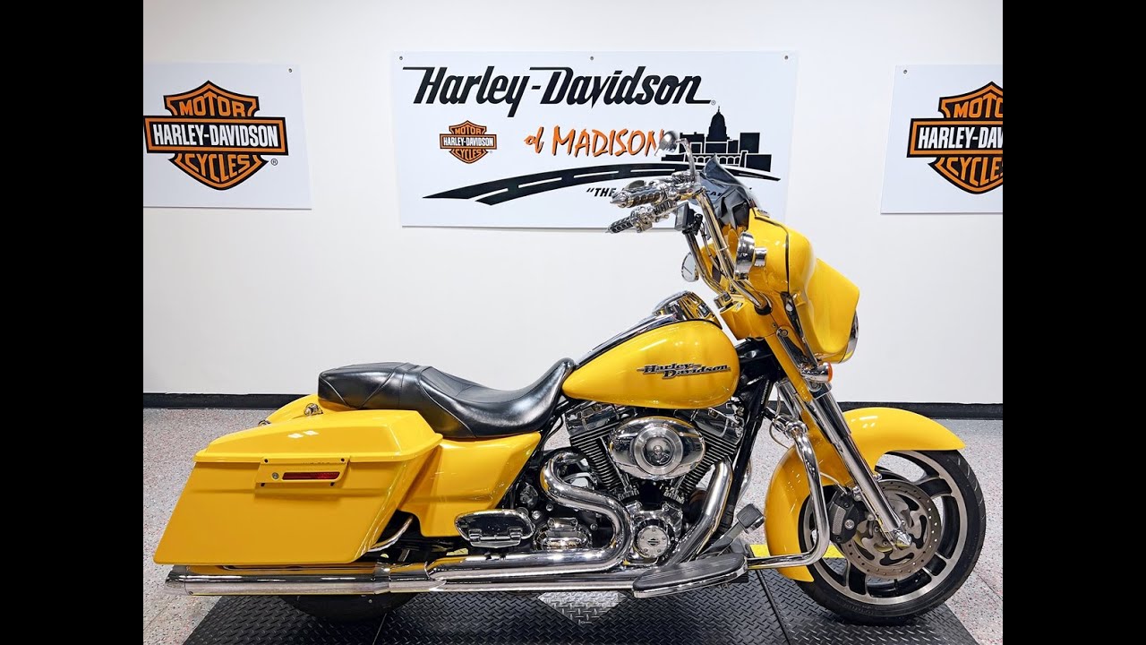 2013 Harley Davidson Street Glide FLHX 56,071 Miles Yellow Pearl - YouTube