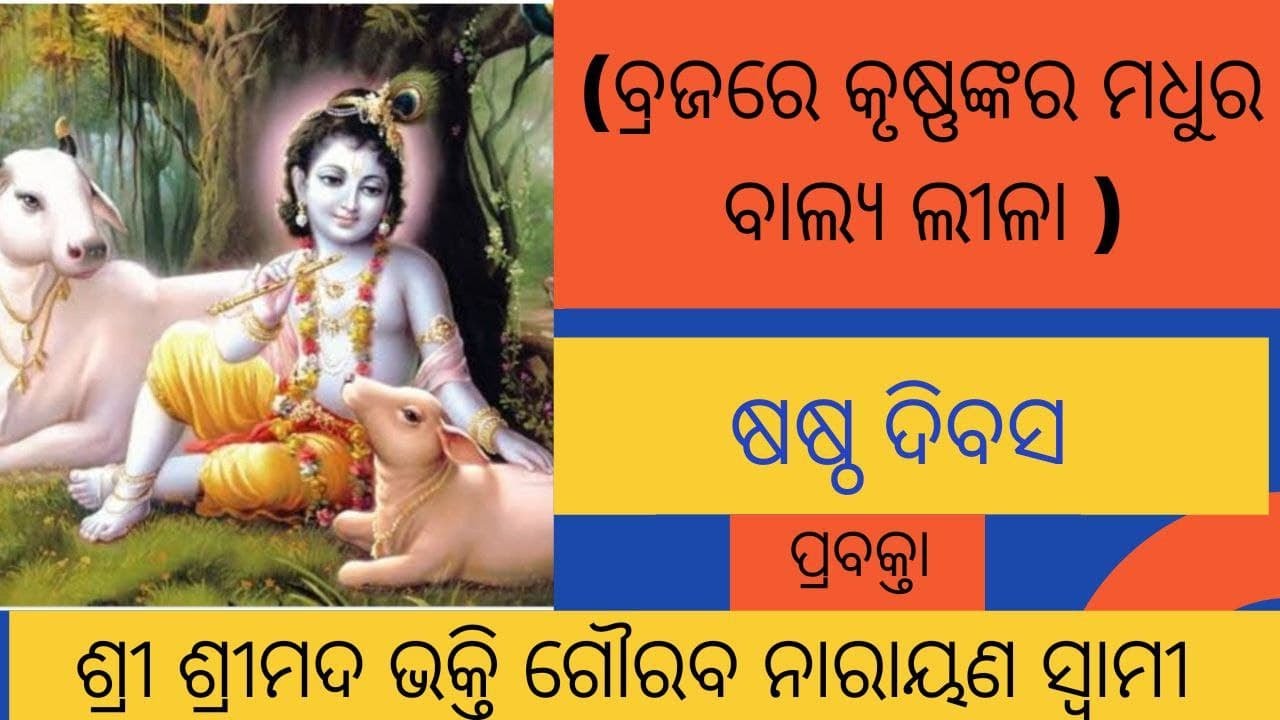 Sri Krishna Nectarian Childhood Pastimes In Braja||Odiya||Day-6 ||H.H ...