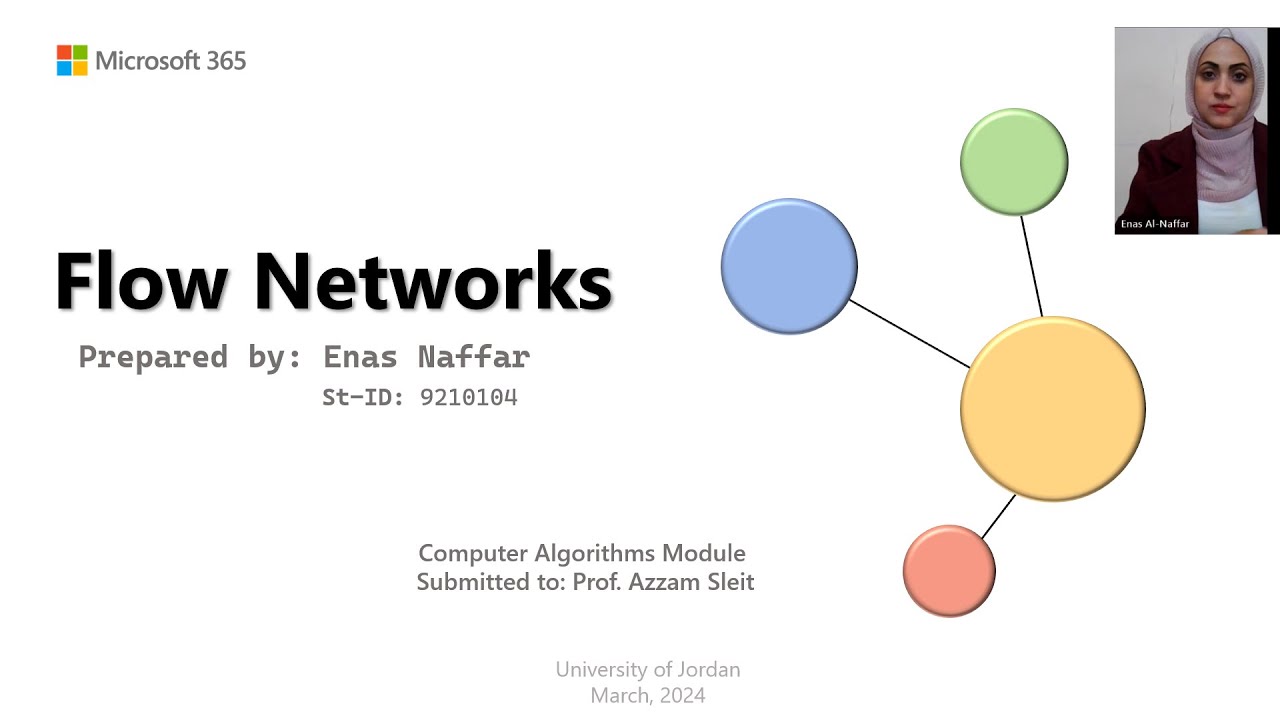 Flow Network Maximum Flow Algorithms Examples And Complexity Analysis By Enas Naffar Youtube