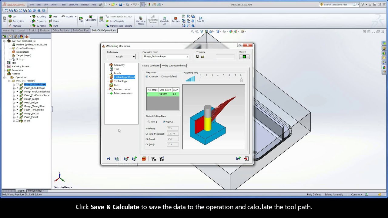 SolidCAM iMachining Training Course - Exer #6: Material Database changes - YouTube