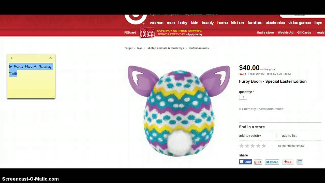 LIMTED EDITION SPRING EASTER FURBY - YouTube