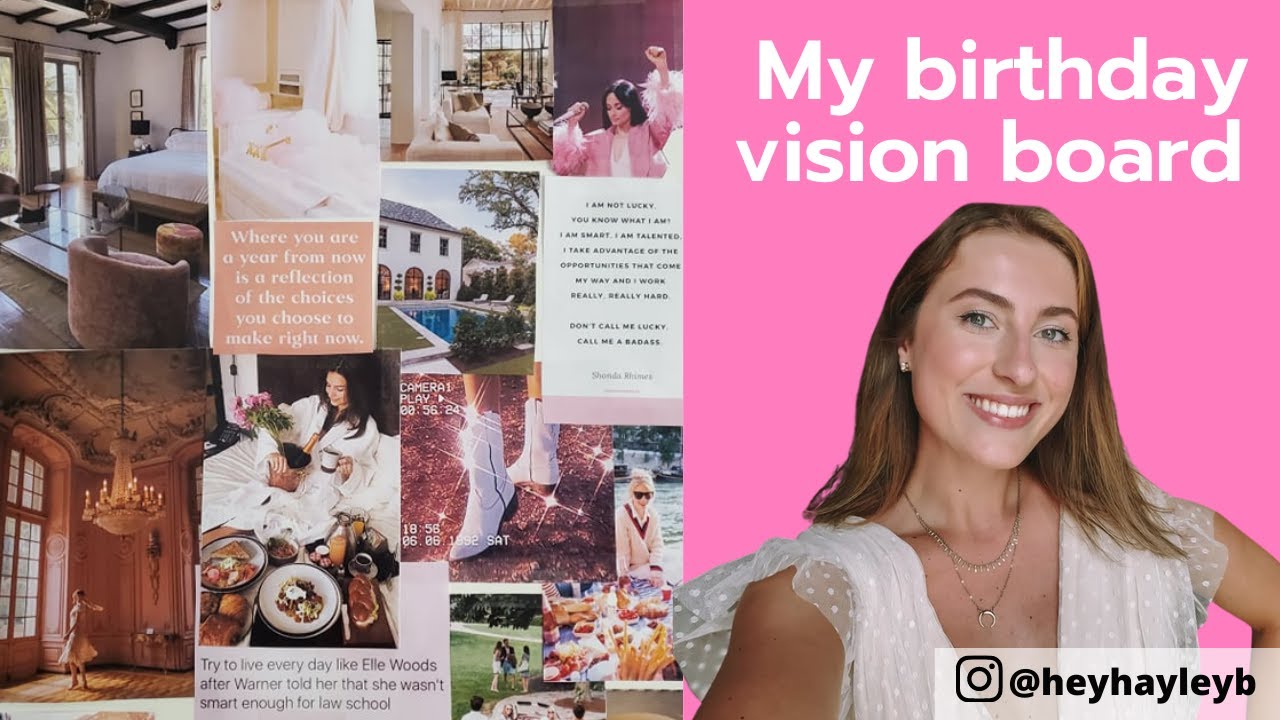 Making a mini birthday vision board + quick PRP update - YouTube