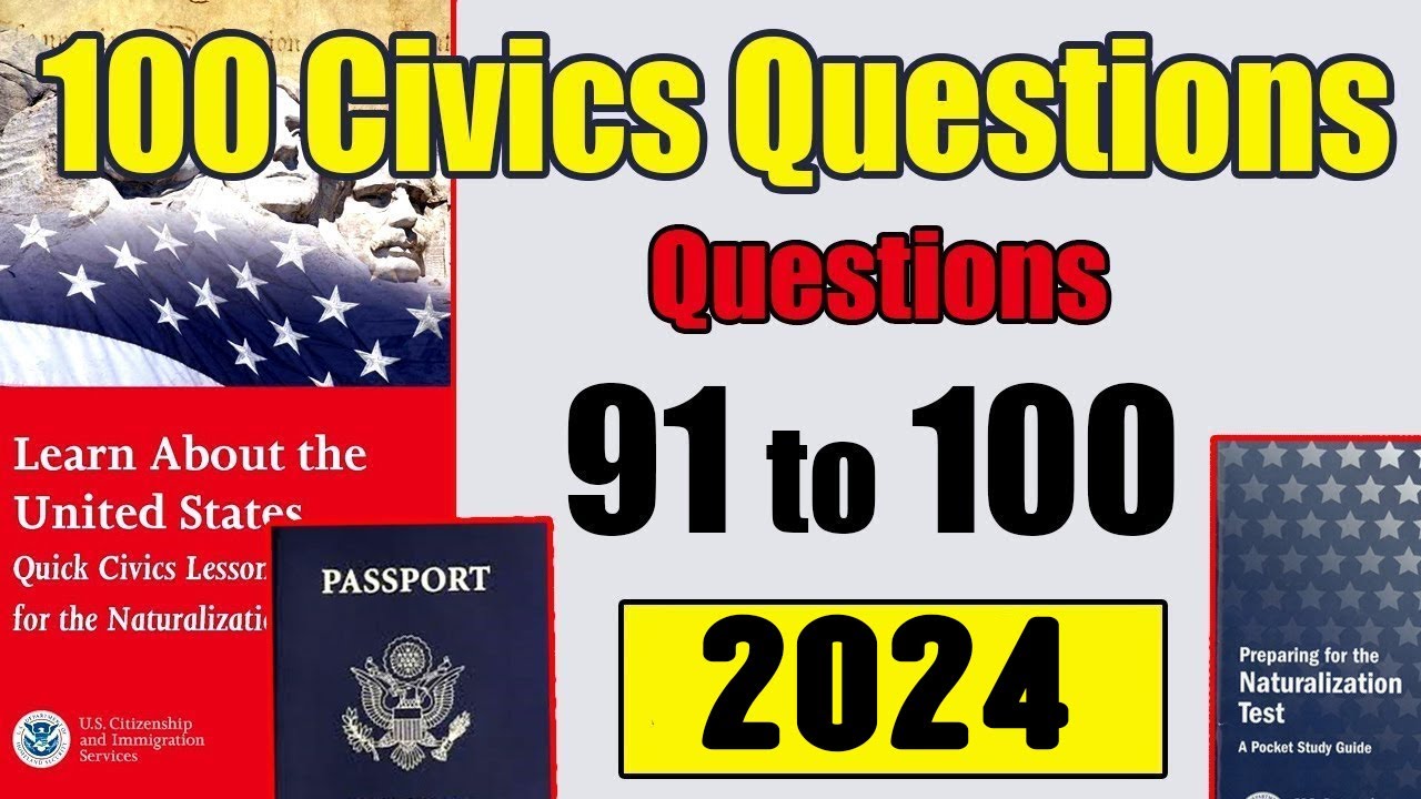 100 Civics Questions for U.S. Citizenship test (2008 version)!!! - YouTube