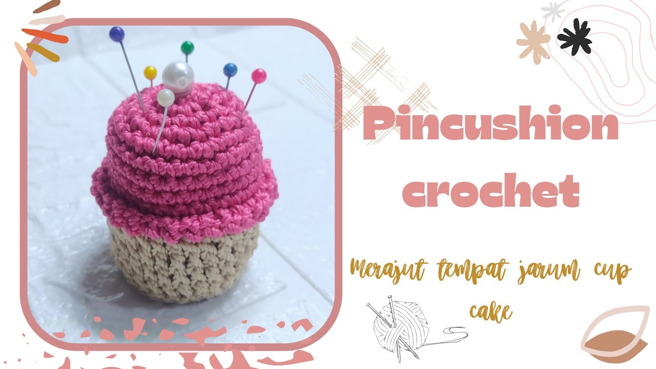 crochet pincushion || merajut tempat jarum / bantalan jarum - YouTube