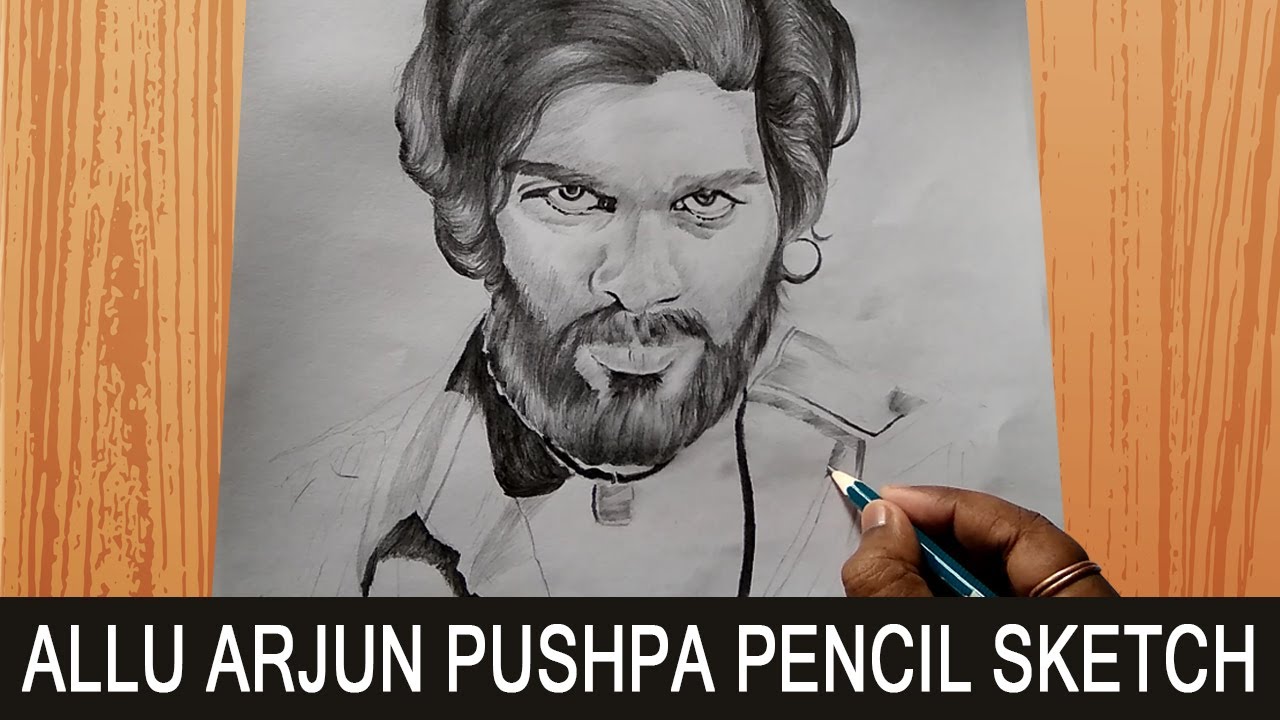 Allu Arjun Pushpa Pencil Sketch Drawing Easy | Pushpa Pencil Sketch | # ...